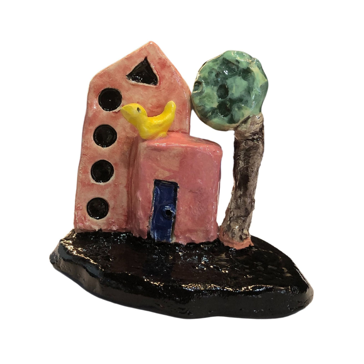 Pink House Black Ground - sculpture Bron Lewis – Clayfire Gallery by ...