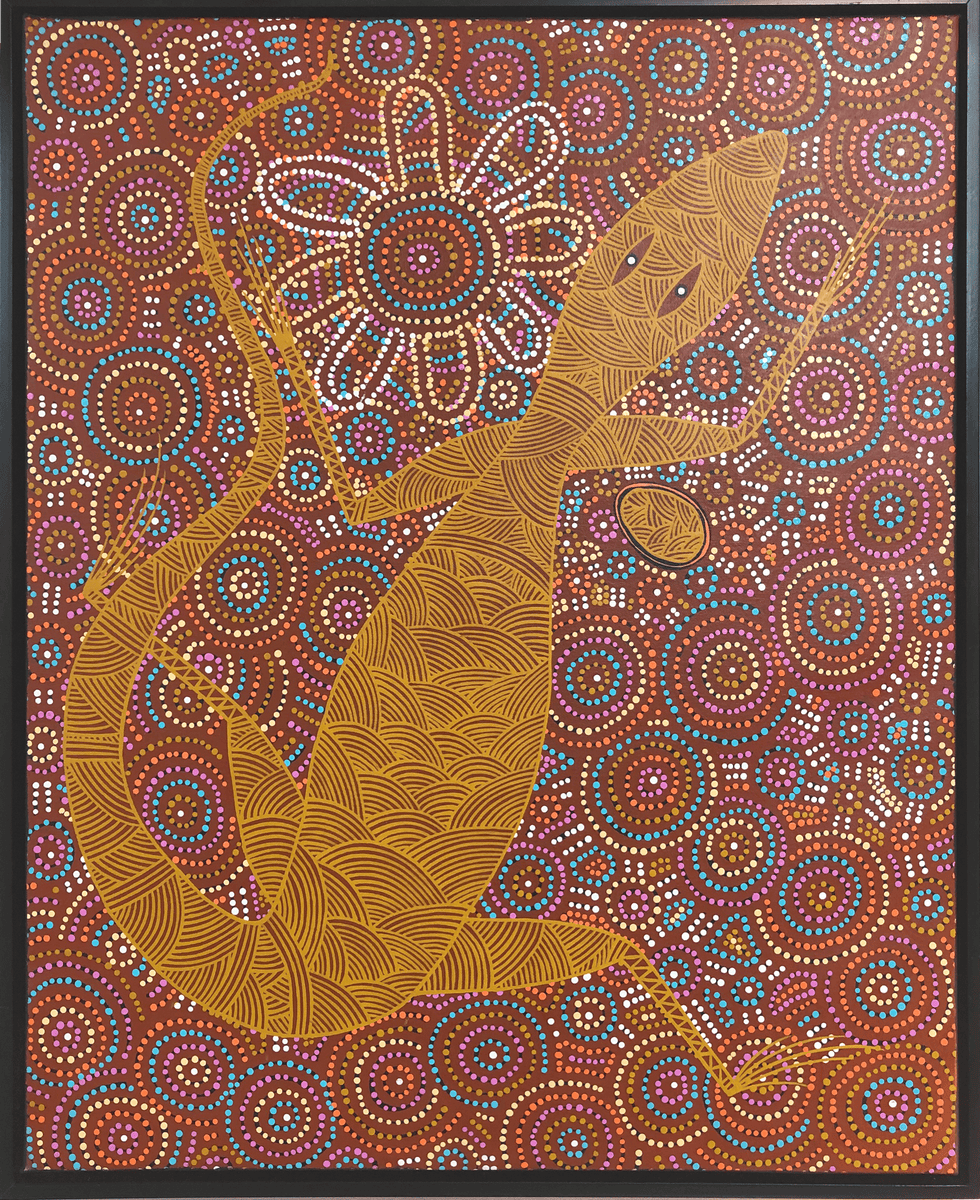 Goanna - Gary Wilson Reid Tjampitjinpa – Clayfire Gallery by Dunbarlo Home