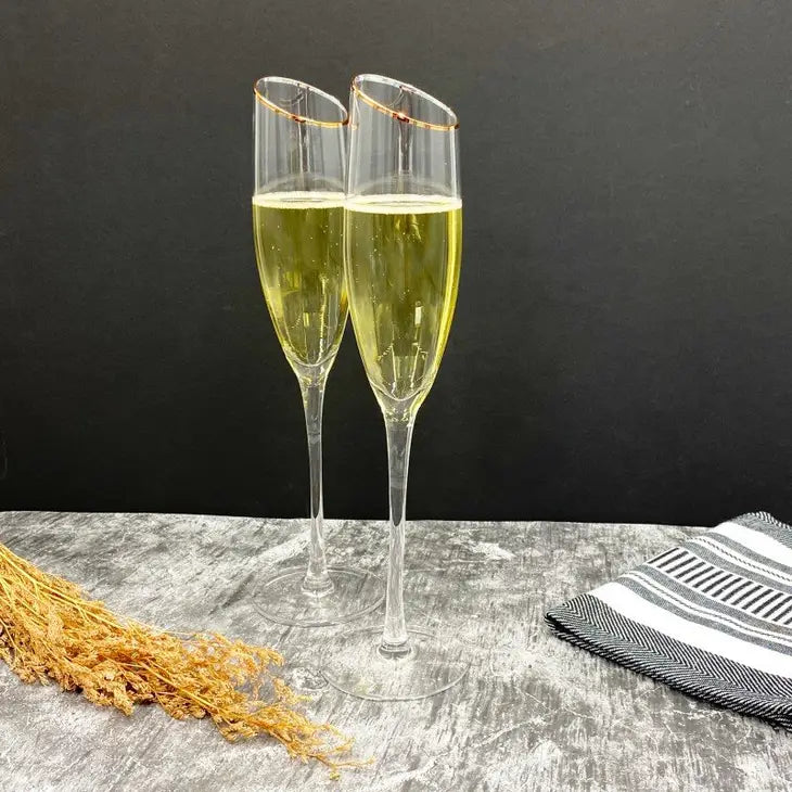 Stemmed Champagne Flutes – Clayfire Gallery by Dunbarlo Home