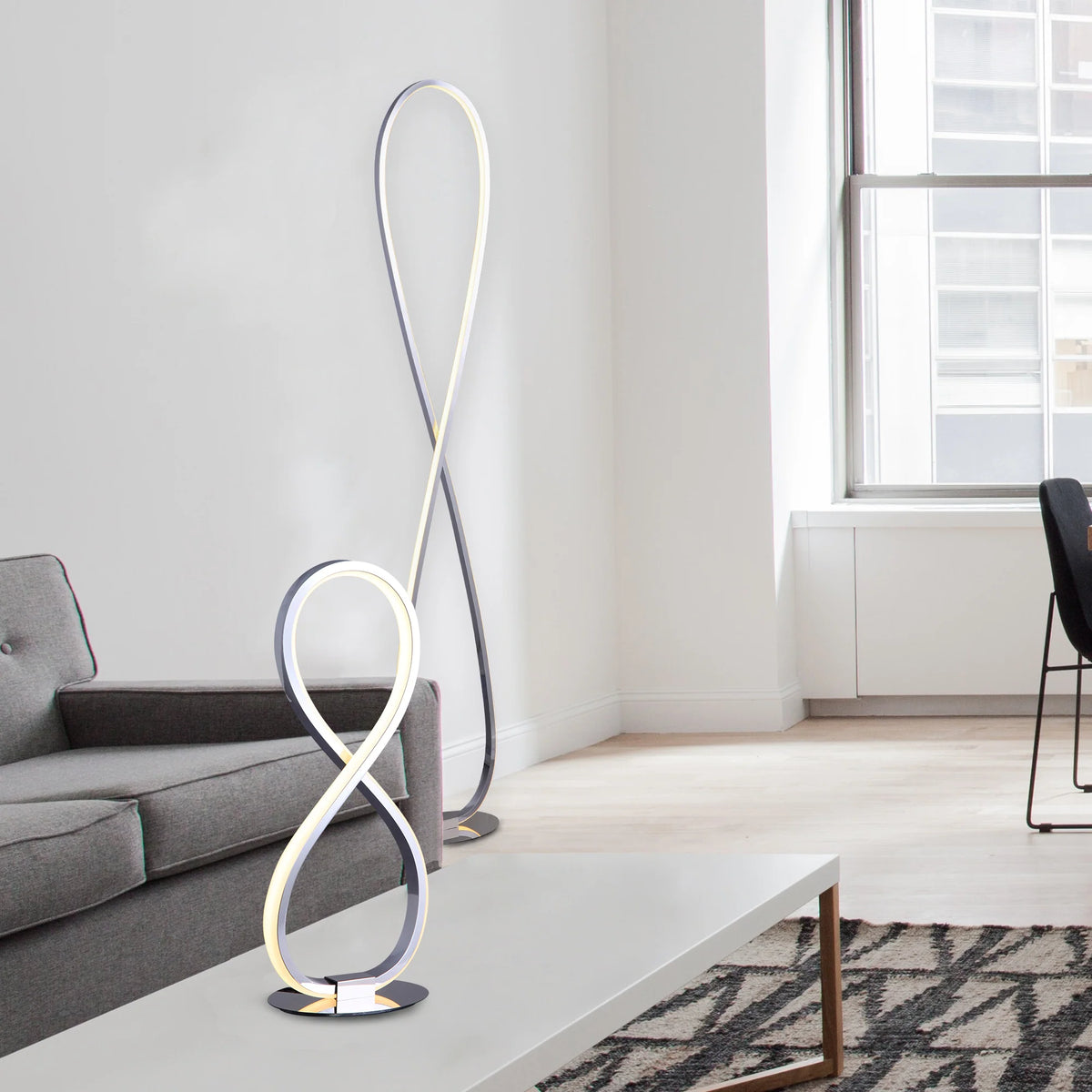 Infinity Table Lamp - Chrome LED – Clayfire Gallery by Dunbarlo Home