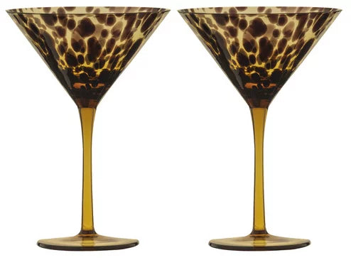 Tortoise Shell Martini Glasses - pair – Clayfire Gallery by Dunbarlo Home